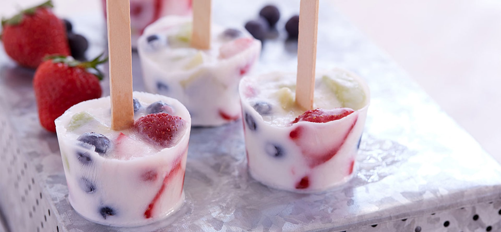Fruity Yogurt Pops Yogurt Recipe | Dannon Yogurt